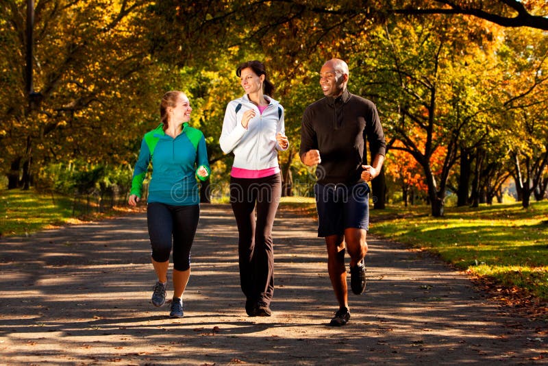 Fall Jog Park stock image. Image of adult, central, pretty - 11578585