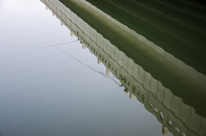Inverted Reflection in Water Stock Photo - Image of mountain, post ...