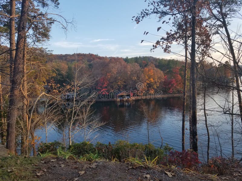 Fall at Lake Burton stock image. Image of burton, fall - 168491327