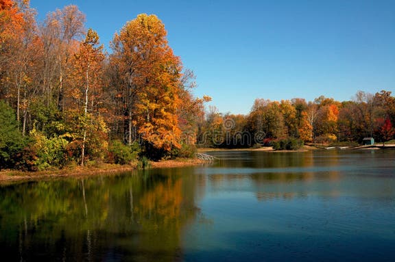 Fall Lake Scene stock image. Image of rural, cover, countryside - 3549349