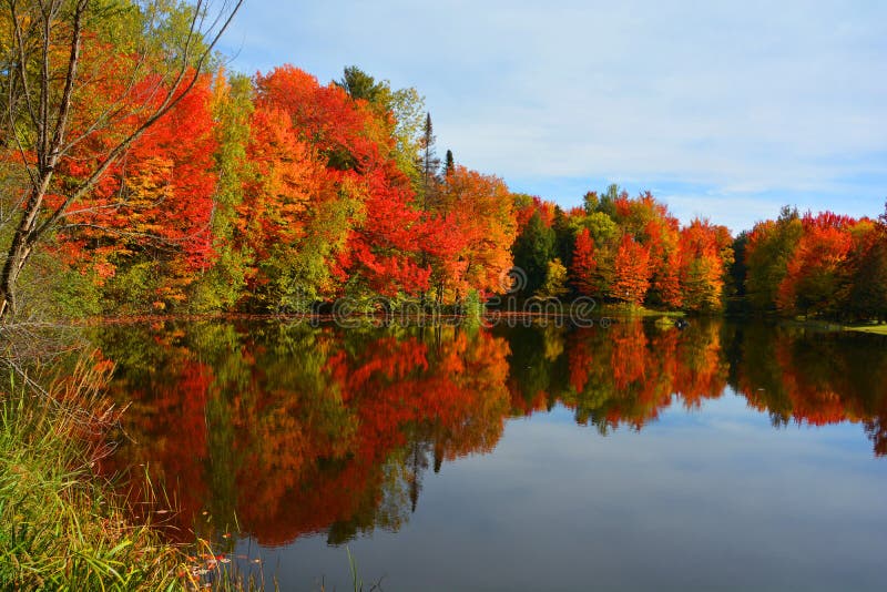 Fall Landscape Eastern Townships Stock Photo - Image of maple ...