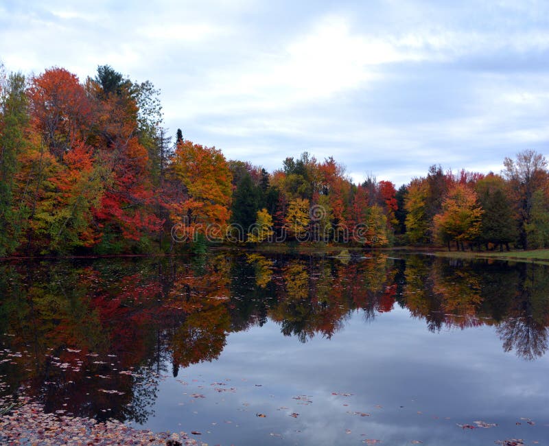 Fall Landscape Eastern Townships Editorial Stock Photo - Image of lake ...