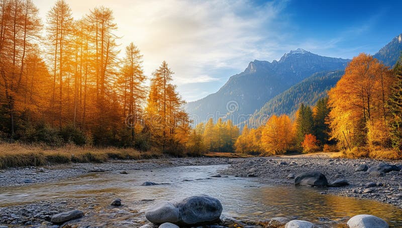 Fall Landscape View of Highlands, Bare Branches, Trees, and Seasonal ...