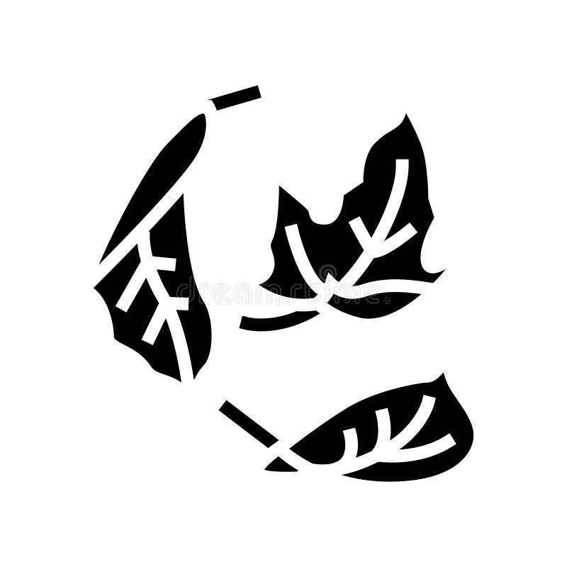 Fall Leaf Autumn Glyph Icon Vector Illustration Stock Vector ...