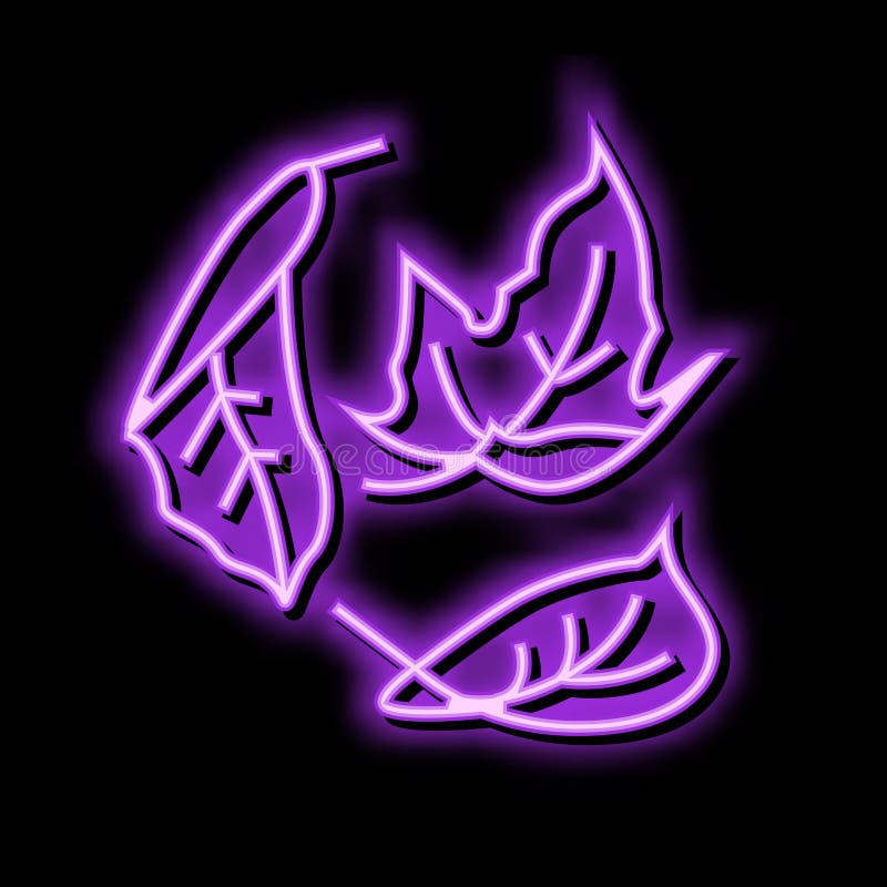 Fall Leaf Autumn Neon Glow Icon Illustration Stock Vector ...