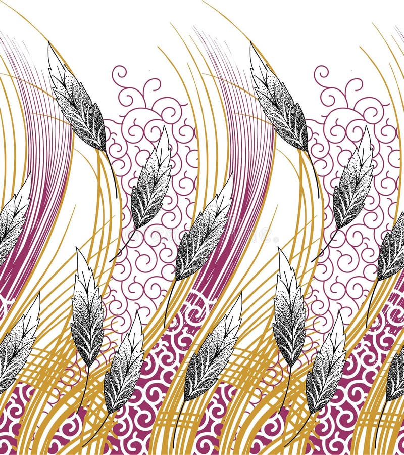 Fall Leaf Border Background Stock Vector - Illustration of clouds, fall ...