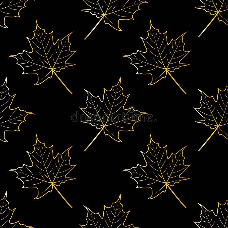 Fall Leaf Seamless Pattern. Autumn Foliage Stock Vector - Illustration ...
