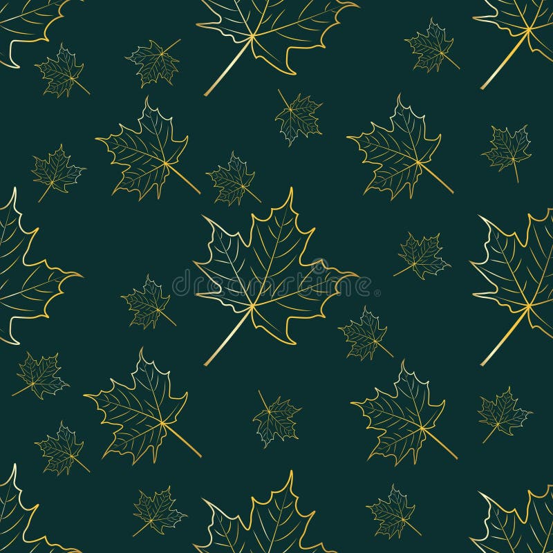 Fall Leaf Seamless Pattern. Autumn Foliage Stock Vector - Illustration ...