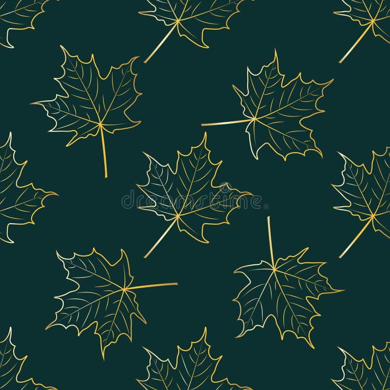 Fall Leaf Seamless Pattern. Autumn Foliage Stock Vector - Illustration ...