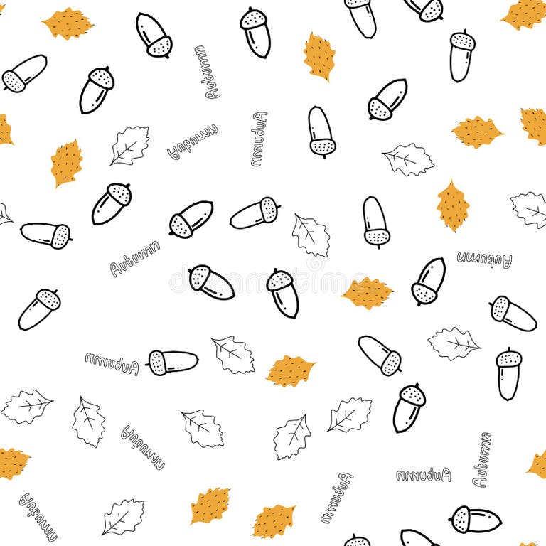 Fall Leaf Vector Illustration. Seamless Pattern Stock Vector ...