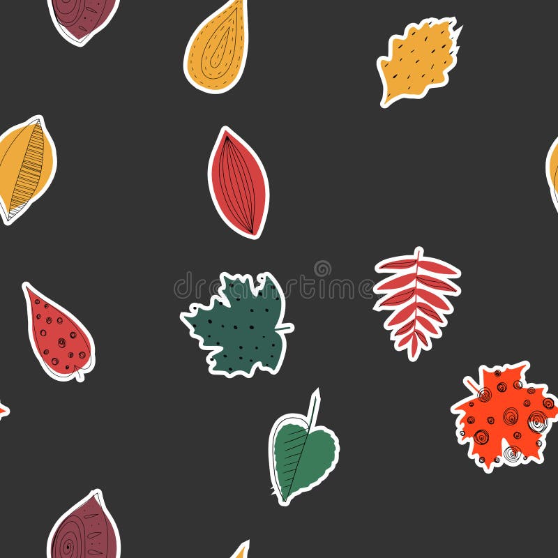 Fall Leaf Vector Illustration. Seamless Pattern Stock Illustration ...