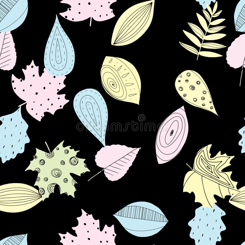 Fall Leaf Vector Illustration. Seamless Pattern Stock Vector ...