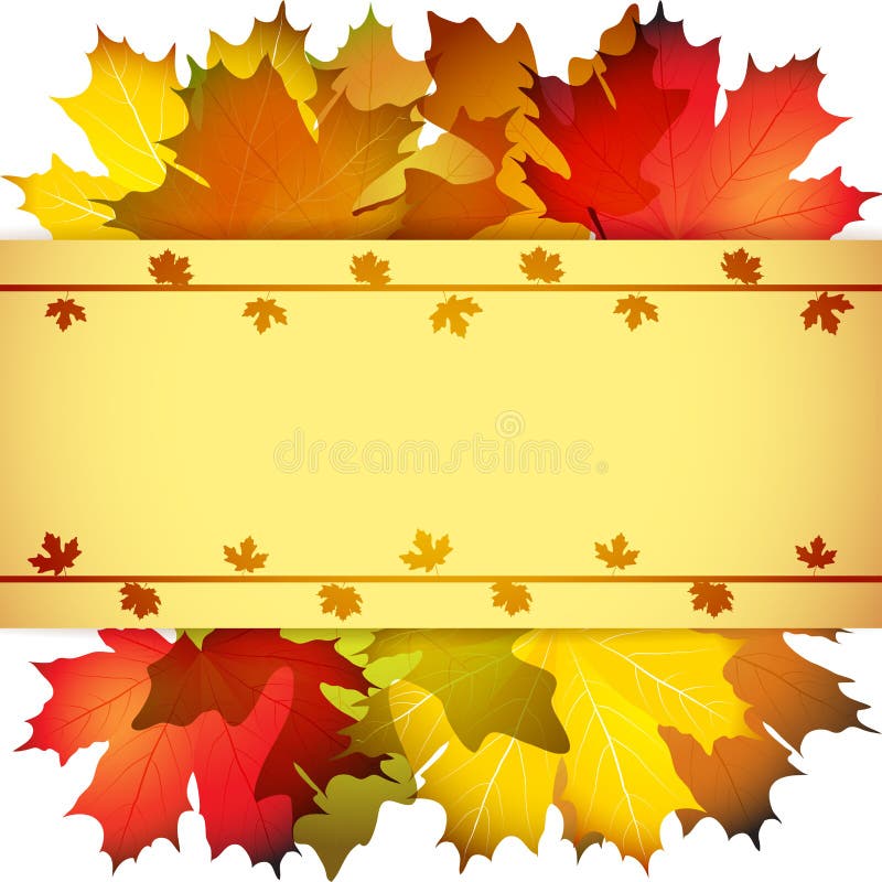 Vector Background with Fall Leaves Stock Vector - Illustration of ...