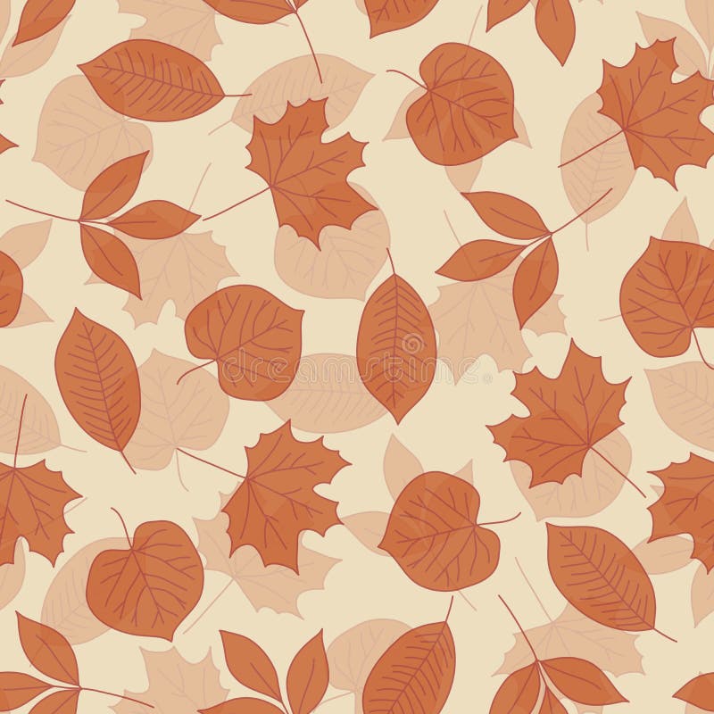 Random Opaque Scattered Fall Leaves Surface Design Textiles Seamless ...