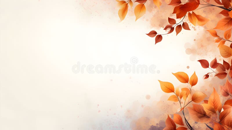 Fall Leaves Background with Copy Text Space Stock Illustration ...
