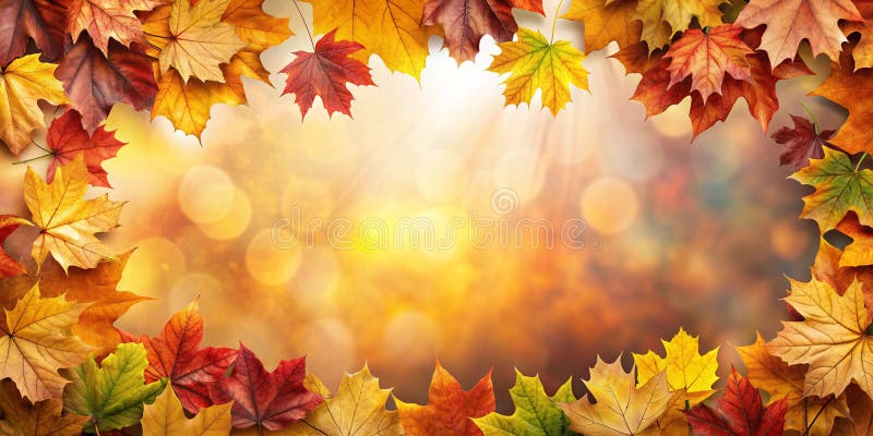 Fall Leaves Background in Horizontal Orientation with Copy Space AI ...