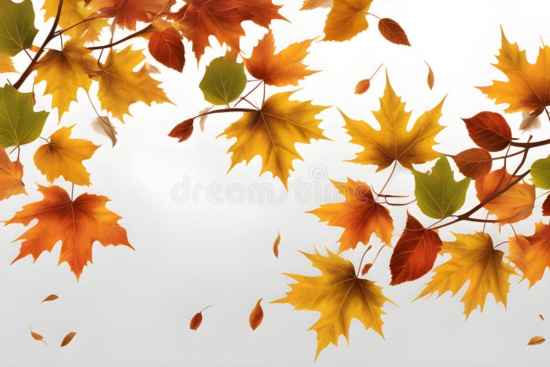 A Fall Leaves on a Branch Isolated on Transparent Editorial Photo ...
