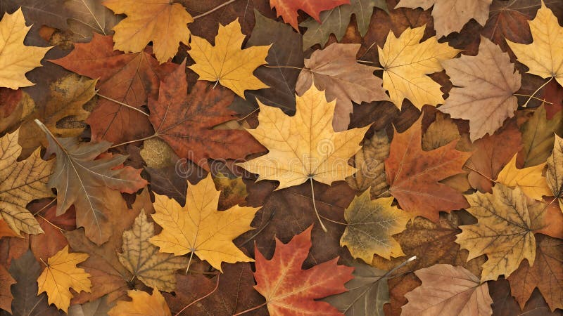 Fall Leaves Camouflage Background Texture Pattern Seamless Wallpaper ...