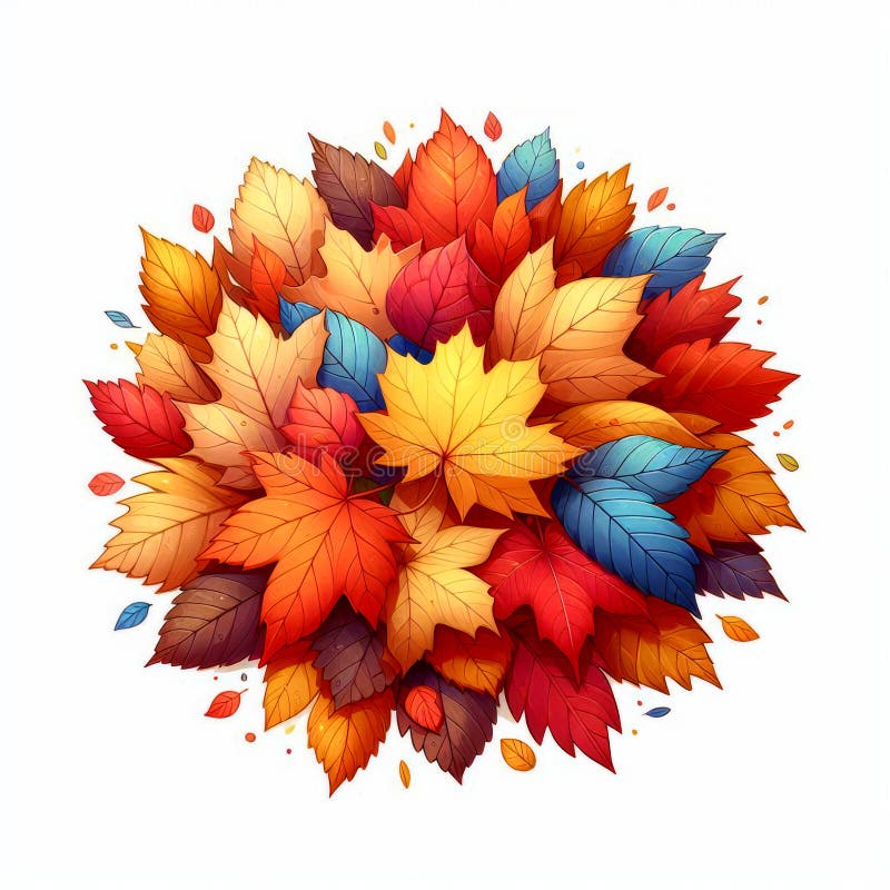 Fall leaves icon stock illustration. Illustration of autumn - 341165708
