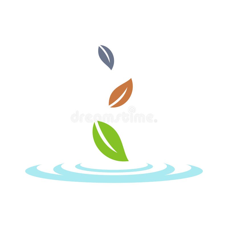 Fall of Leaves Logo Template Illustration Design. Vector EPS 10 Stock ...