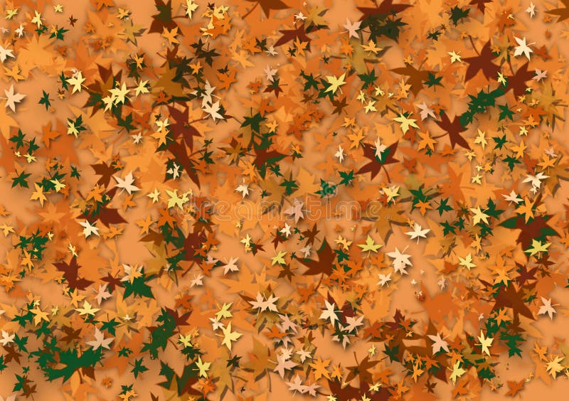 Fall Leaves As an Orange Background Stock Image - Image of background ...