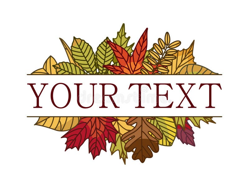 Fall Leaves Split Frame Autumn Border Stock Vector - Illustration of ...