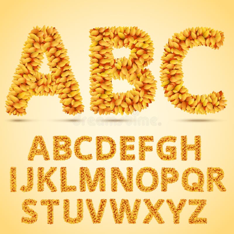 Fall letters stock vector. Illustration of nature, pretty - 61672833