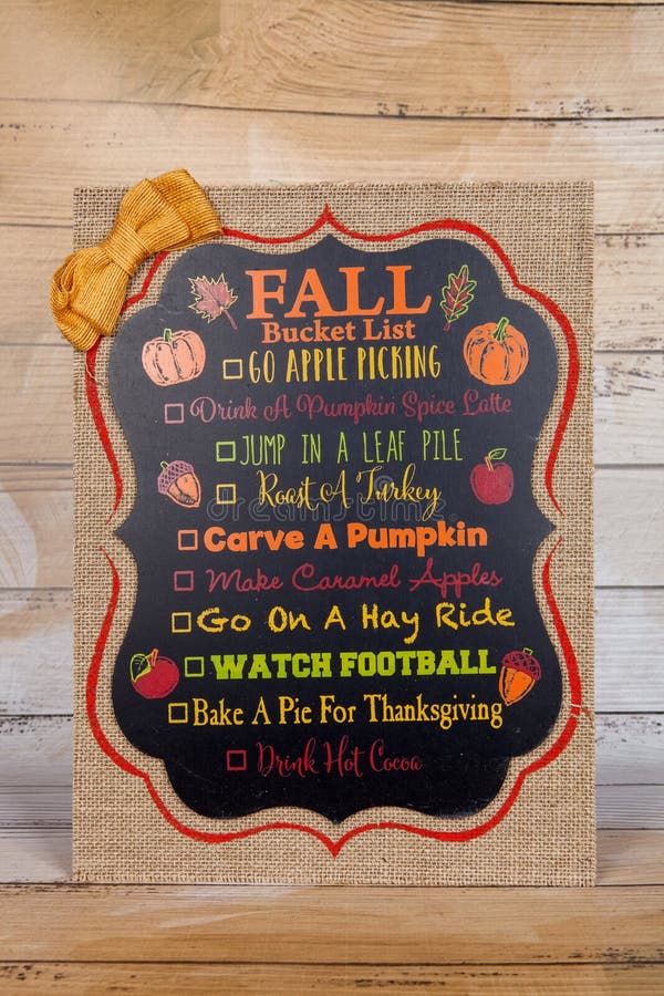 Fall List stock photo. Image of decor, sign, decoration - 80575510