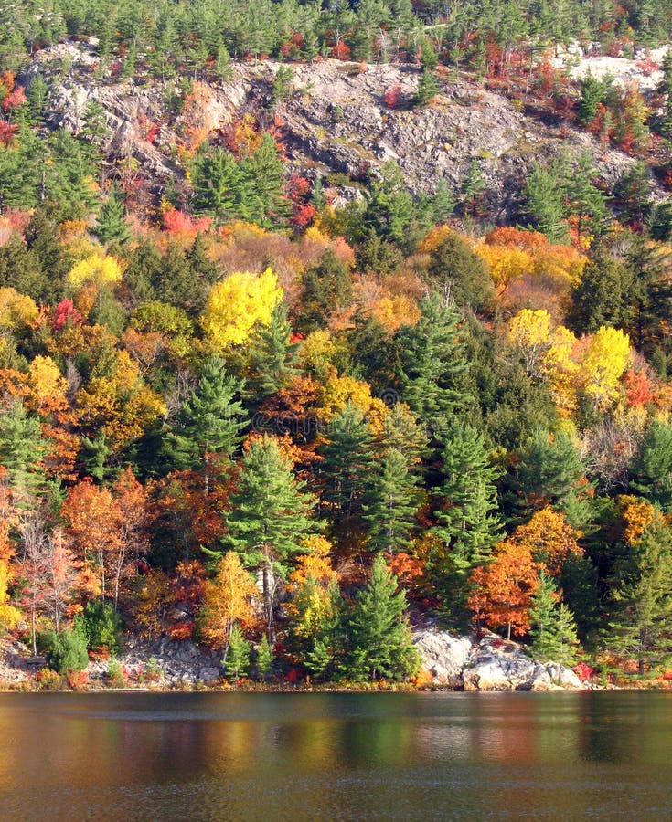 A Fall Morning at George Lake Stock Image - Image of forest, hill: 1965771