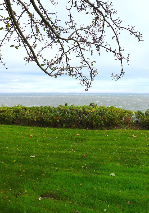 Fall in the Northeast Begins with Stormy Weather at the Ocean Stock ...