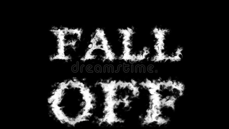 Fall Off Cloud Text Effect Blue Isolated Background Stock Video - Video ...