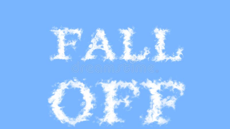 Fall Off Cloud Text Effect Blue Isolated Background Stock Video - Video ...