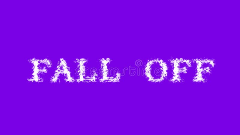 Fall Off Cloud Text Effect Violet Isolated Background Stock ...