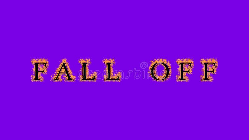 Fall Off Fire Text Effect Violet Background Stock Illustration ...