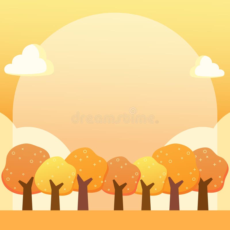 Fall Orange Forest Background 1 Stock Vector - Illustration of template ...