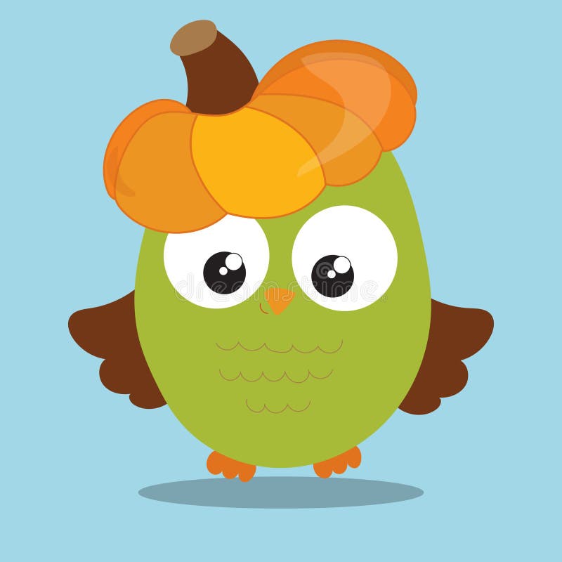 Fall Owls Owl Pumpkin Head 16 Stock Vector - Illustration of cartoon ...
