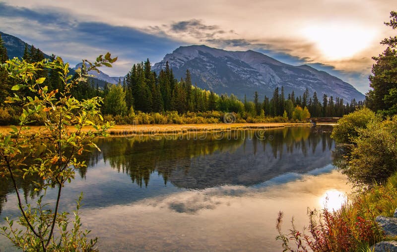Fall Park in the Canmore Mountains Stock Photo - Image of nature ...