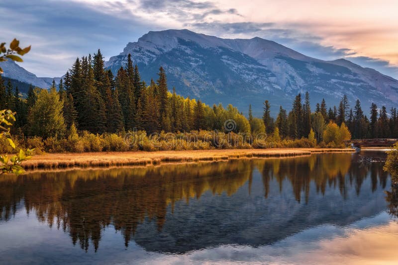 Fall Park in the Canmore Mountains Stock Photo - Image of tourism ...