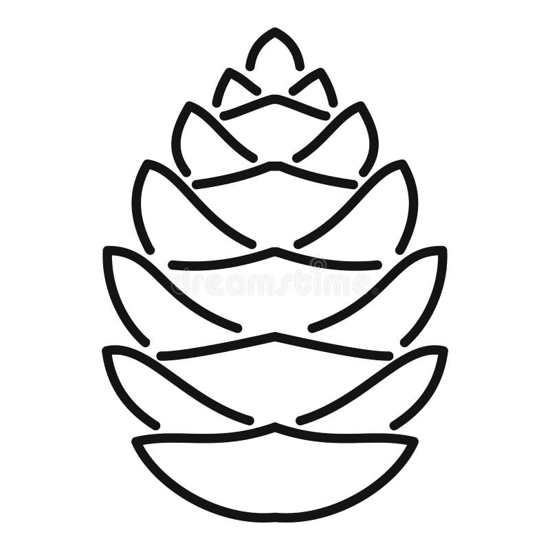 Simple Pinecone Clipart