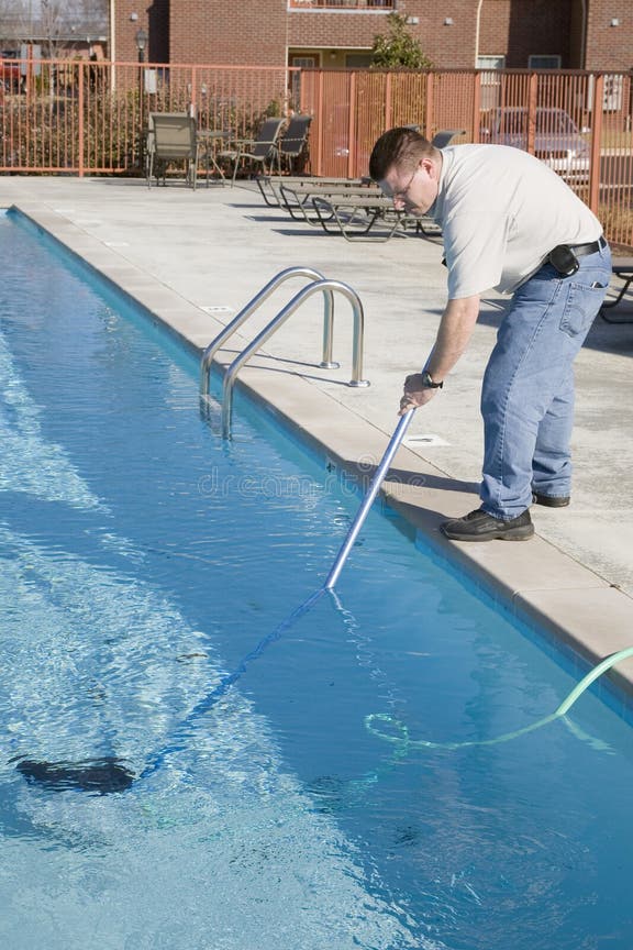 Fall pool service stock image. Image of sanitary, working - 9278621