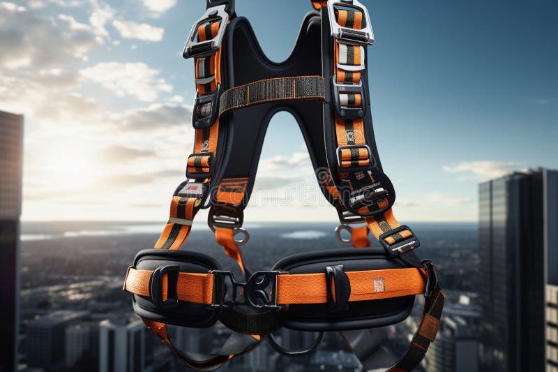 Fall Protection Harnesses with Adjustable Straps F Stock Photo - Image ...