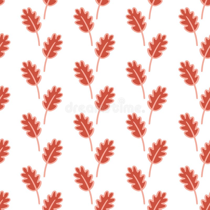 Fall Red Leaves Geometric Vertical Stripe Seamless Pattern Background ...