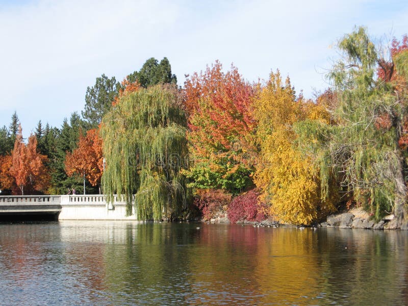 Fall Reflection stock image. Image of autumn, water, park - 7074947
