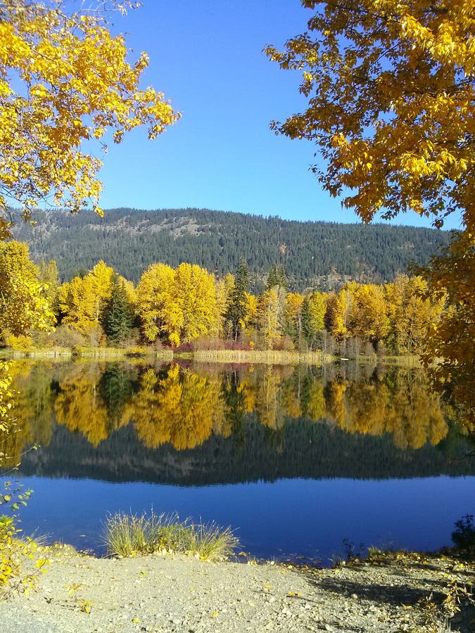 Fall Reflections on a River Stock Photo - Image of mirror, stream: 6846340