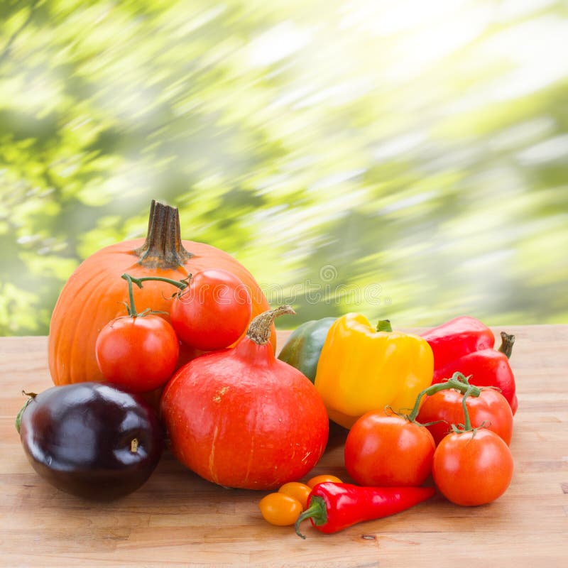 Fall Ripe Of Vegetables On Table Stock Photo - Image of agriculture ...