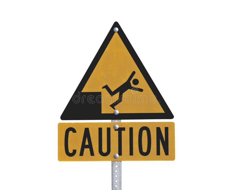 Fall Risk Caution Sign stock photo. Image of fall, street - 18610908