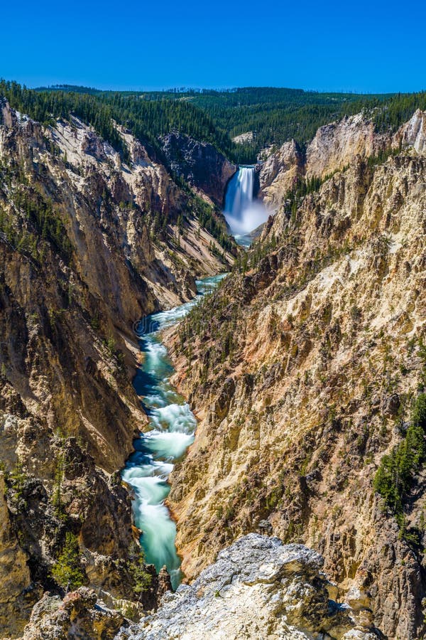 Fall and River View from Artist Point Stock Image - Image of wilderness ...