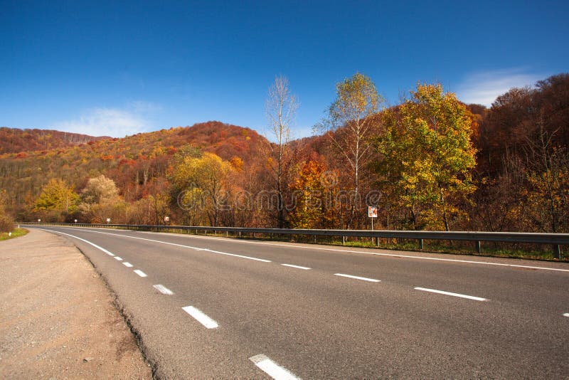 Fall road stock image. Image of plant, mountains, landscape - 34812631