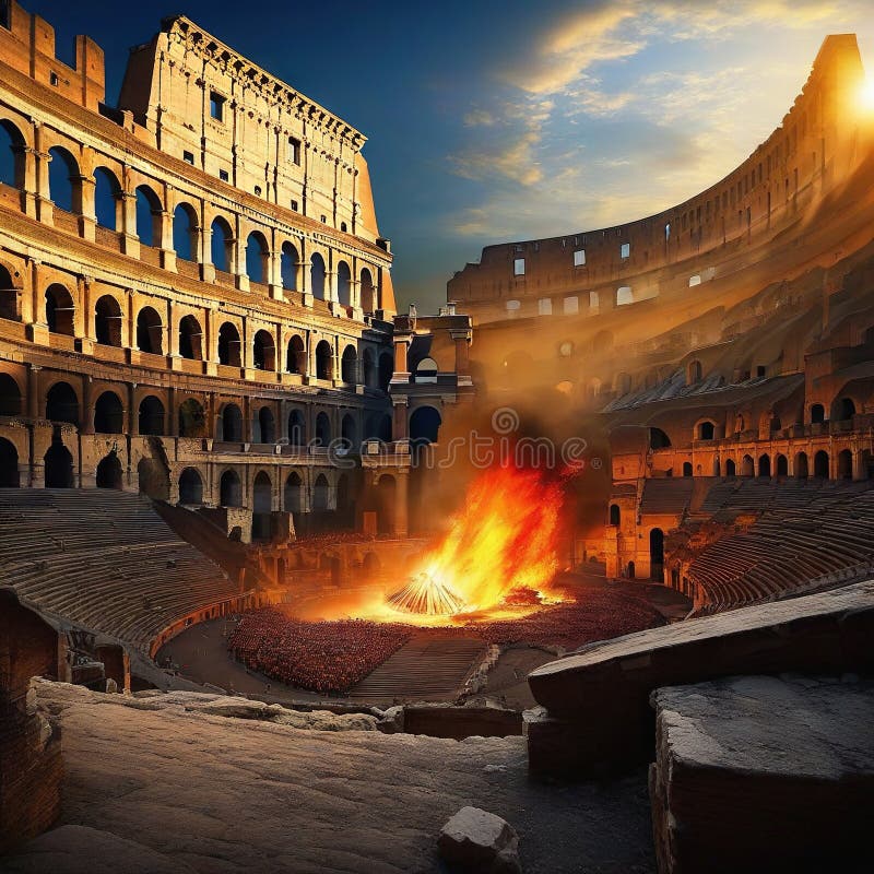 The Fall of the Roman stock illustration. Illustration of artwork ...