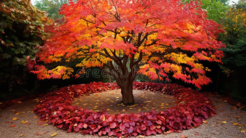 Fall round leaf border stock photo. Image of nature - 361057290